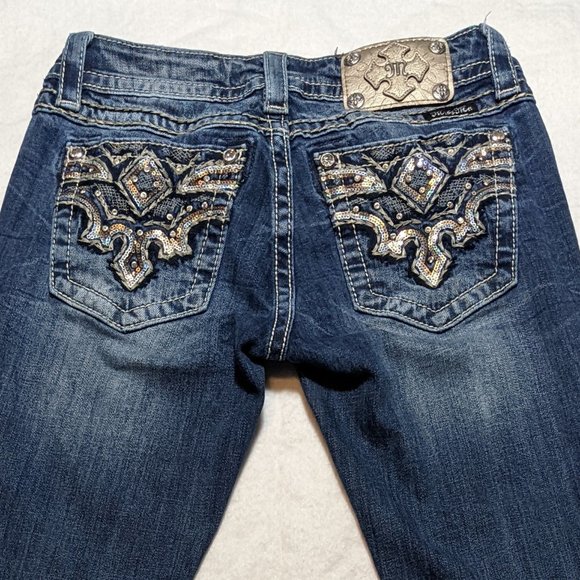 Miss Me | Jeans | Miss Me Bootcut Jeans With Bronze And Silver Sequin ...
